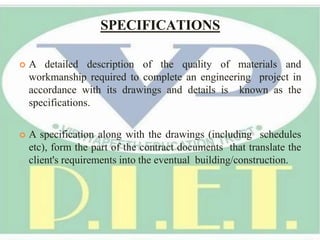 Specification of Work in Estimation and Accounts (EA) | PPTX