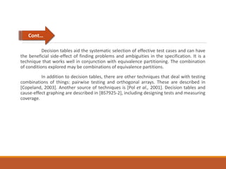 Specification based or black box techniques (andika m) | PPT