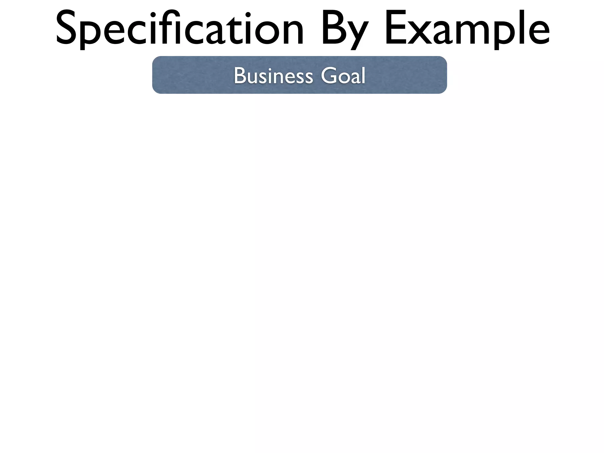 Specification by Example | KEY