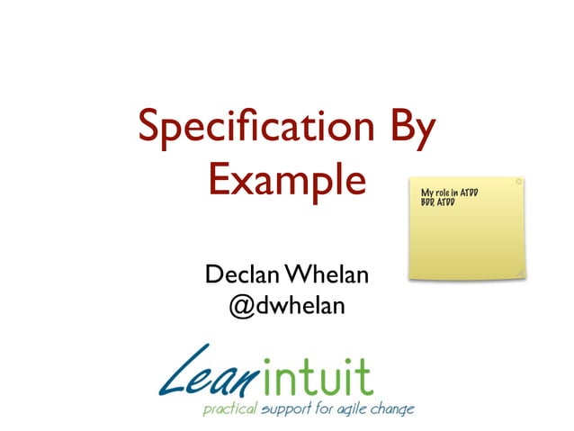 Specification by Example | KEY