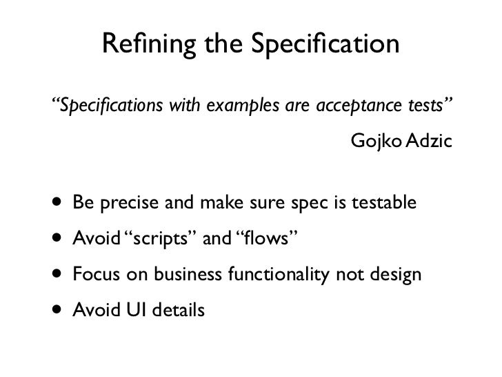 Specification by Example