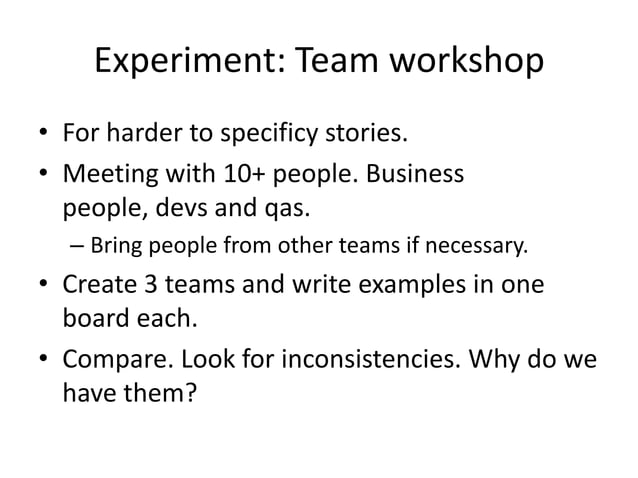 Specification by example | PPT