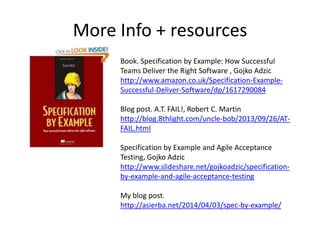 Specification by example | PPT