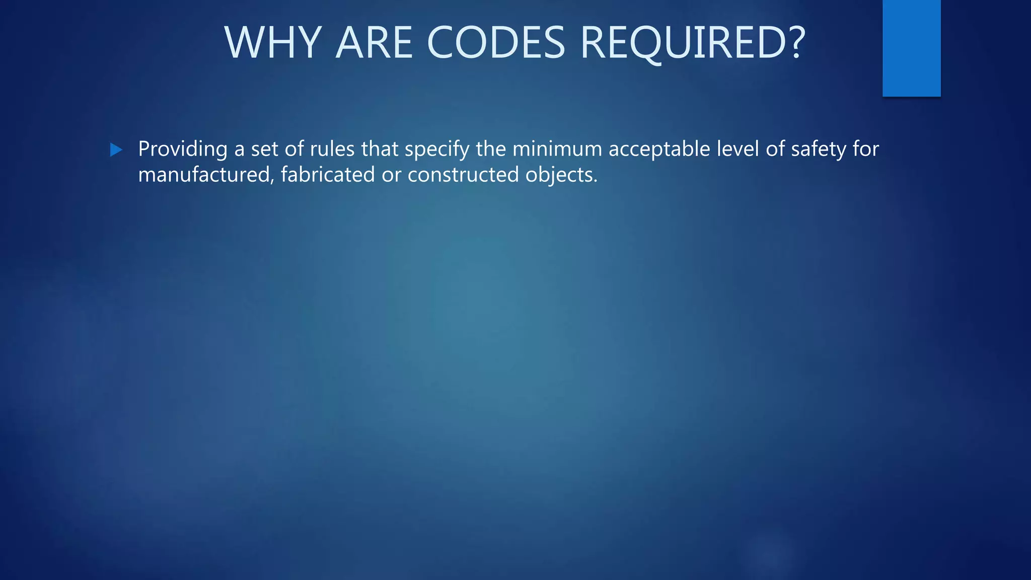 Specification, Codes and Standards (IDPPM) | PPTX