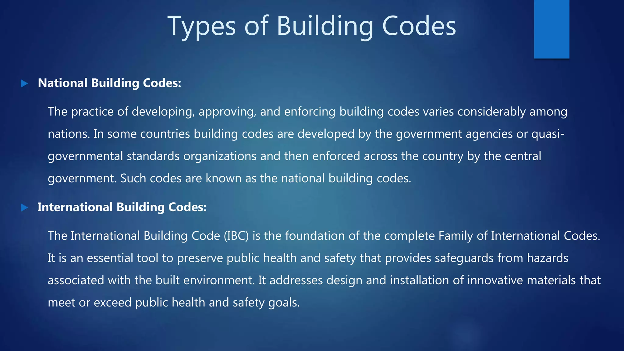 Specification, Codes and Standards (IDPPM) | PPTX
