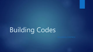 Specification, Codes and Standards (IDPPM) | PPTX