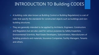 Specification, Codes and Standards (IDPPM) | PPTX