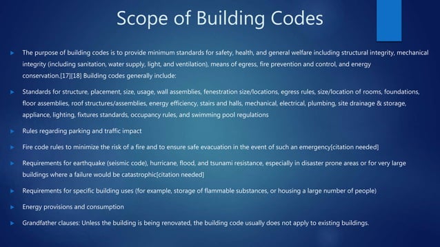Specification, Codes and Standards (IDPPM) | PPTX