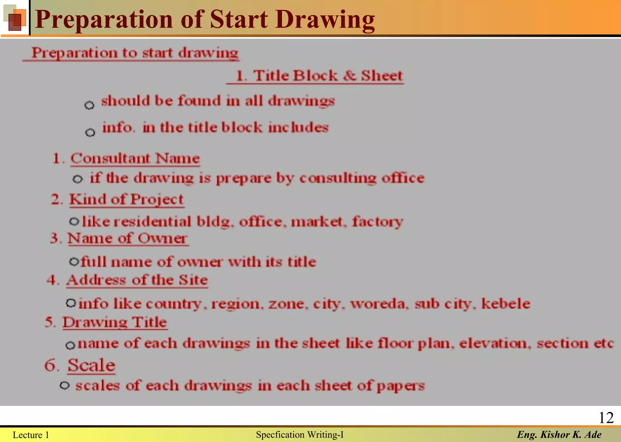 Specification Writing-I | PPT