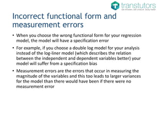 Specification Errors | Eonomics | PPTX