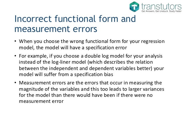 Specification Errors Eonomics 3049