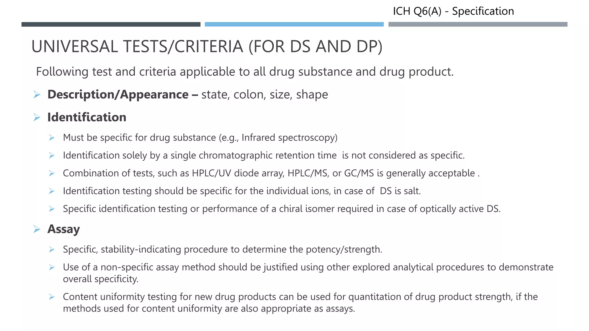 Specification: Test procedure and acceptance criteria | PPTX