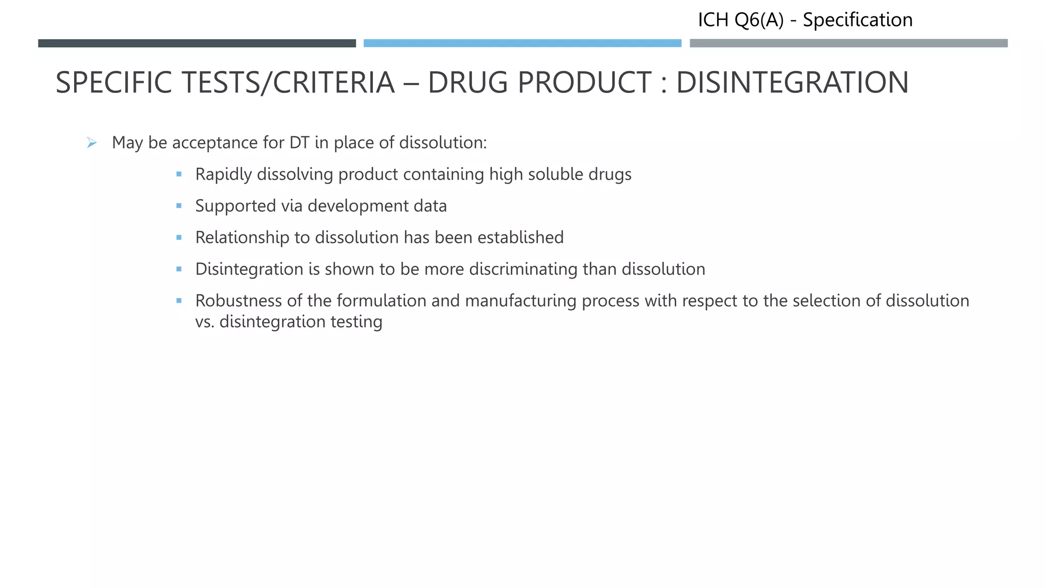 Specification: Test procedure and acceptance criteria | PPTX