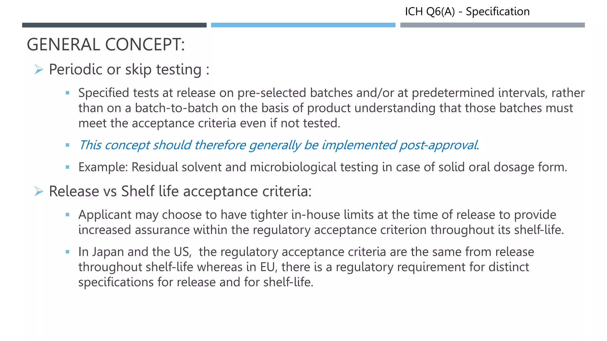 Specification: Test procedure and acceptance criteria | PPTX