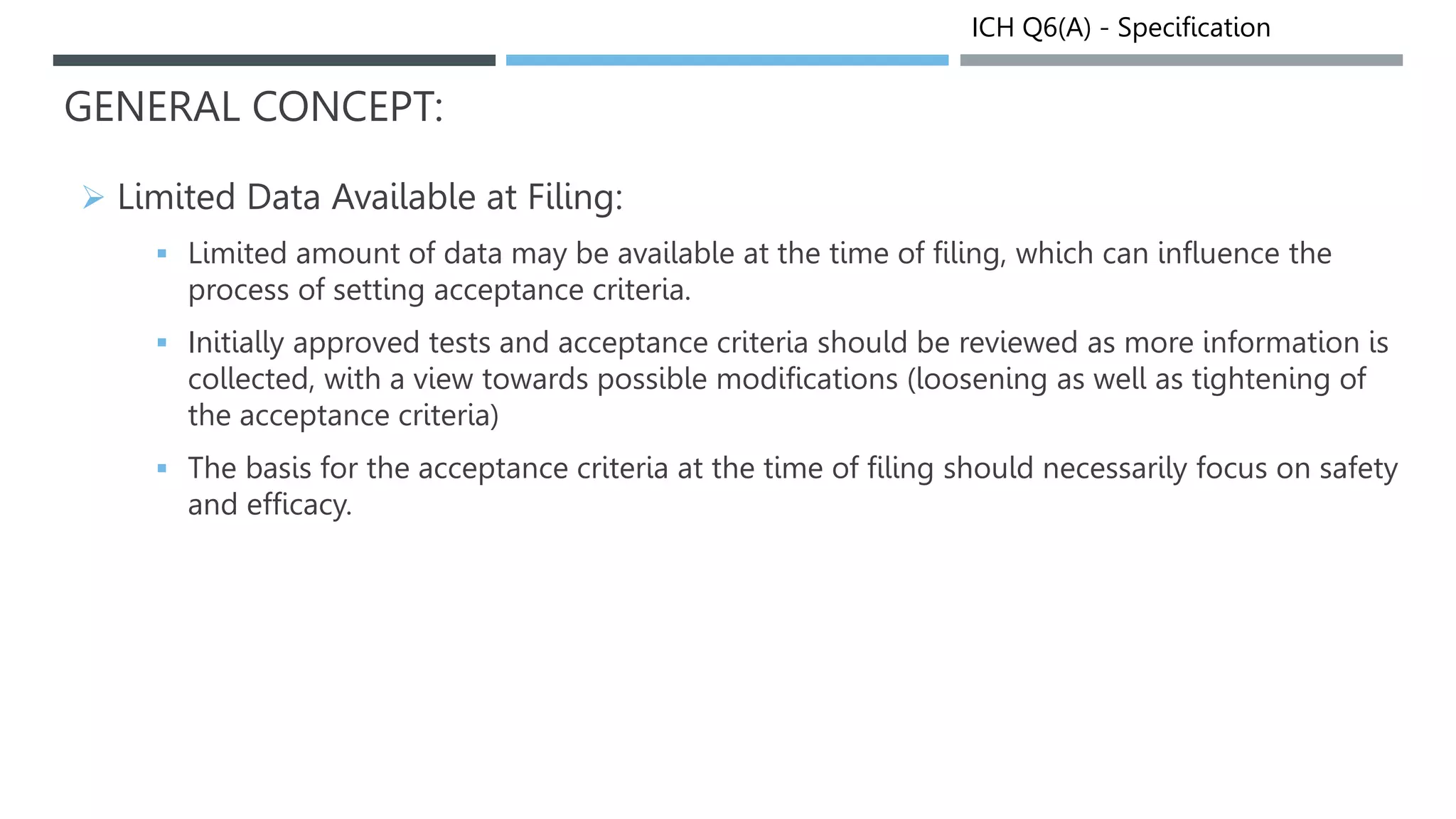 Specification: Test procedure and acceptance criteria | PPTX