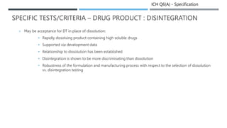 Specification: Test procedure and acceptance criteria | PPTX