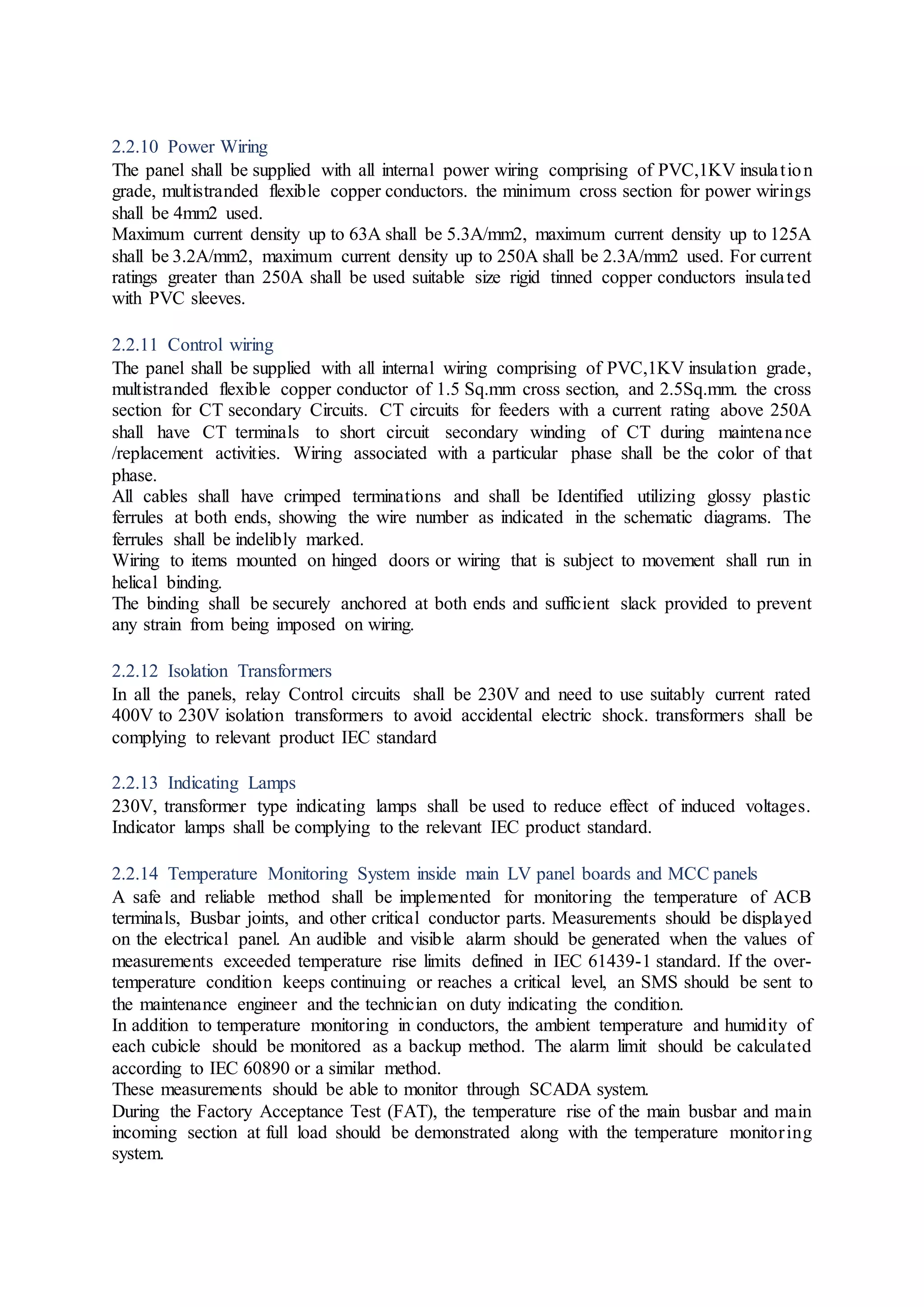 Specification for electrical automation and instrumentation 02 | DOCX