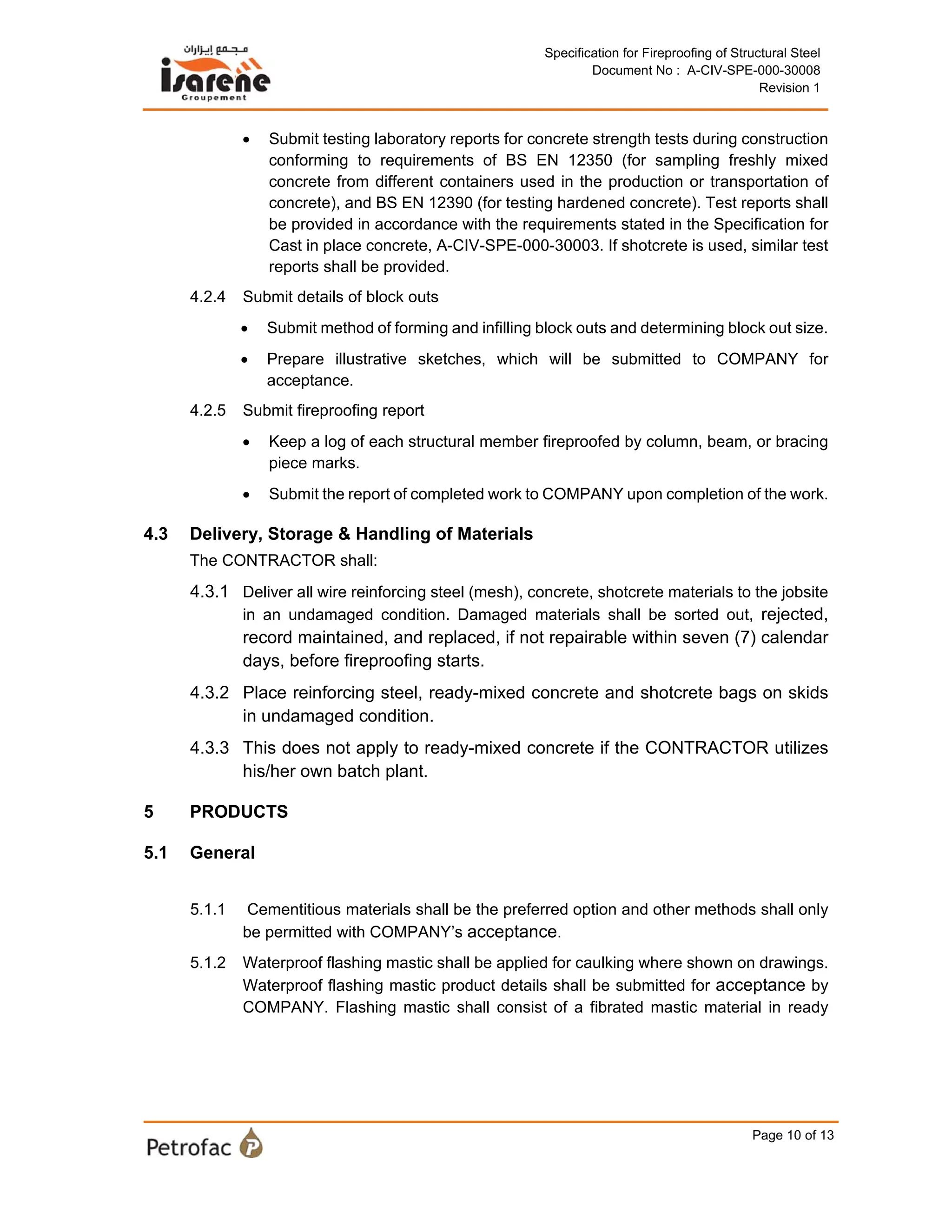 Specification for Fireproofing of Structural Steel A-CIV-SPE-000-30008-1.pdf