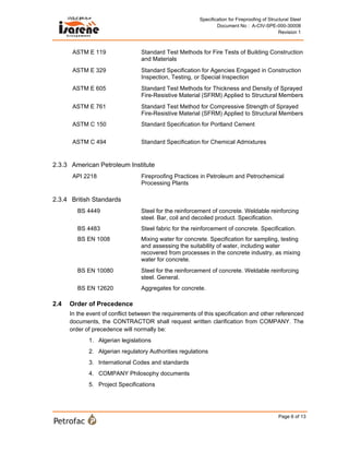 Specification for Fireproofing of Structural Steel A-CIV-SPE-000-30008 ...
