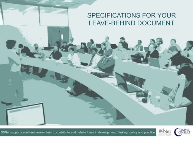 Specification for leave behind document | PPT