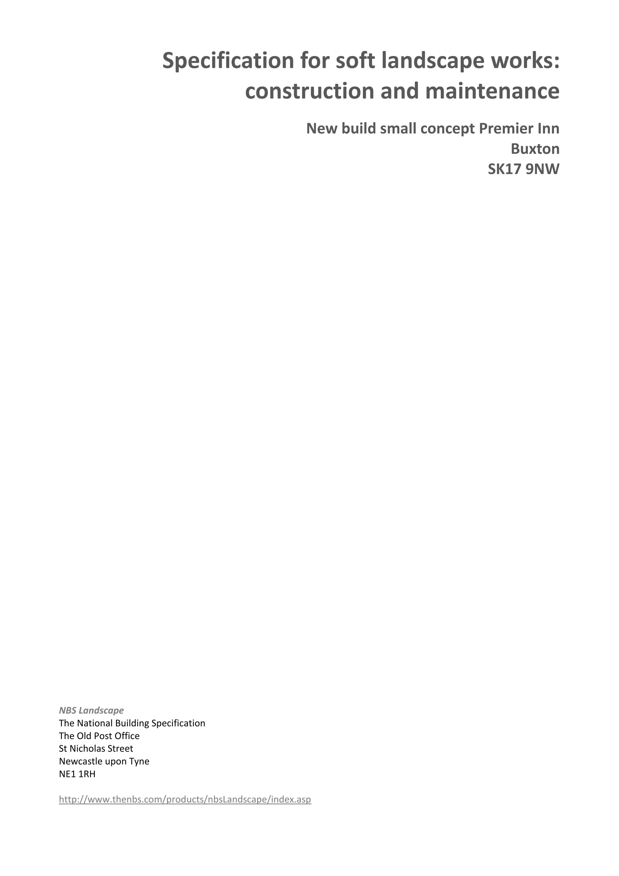 Specification for soft landscape works | PDF