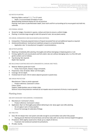 Specification for soft landscape works | PDF