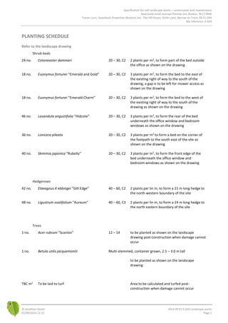 Specification for soft landscape works | PDF