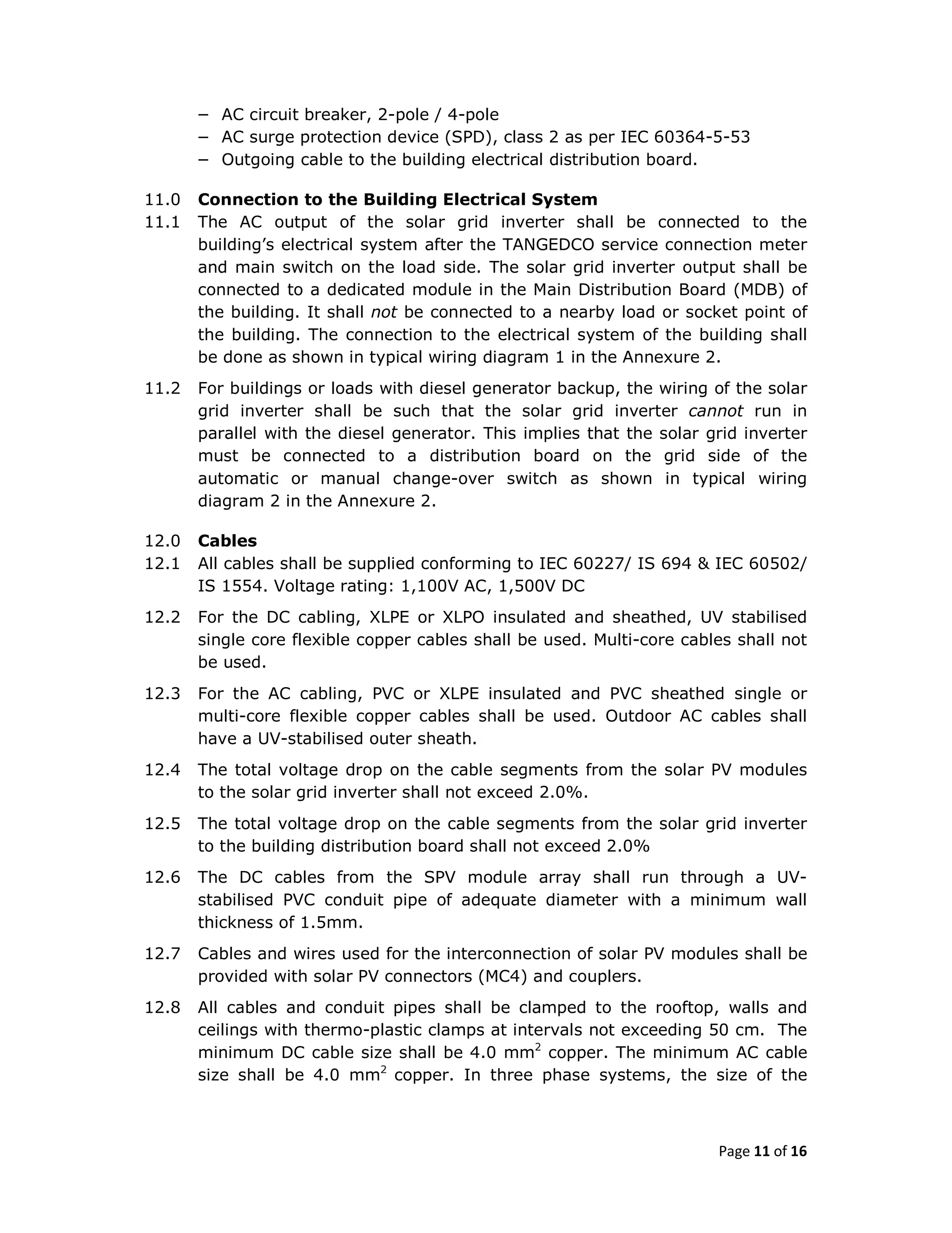 Specification grid tie_spv_plant | PDF