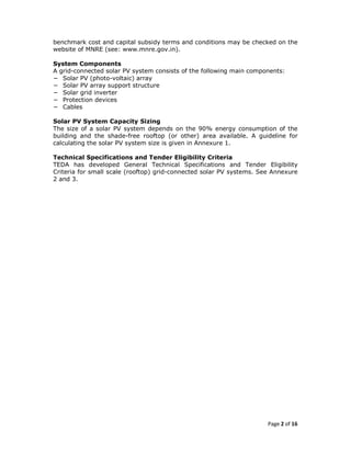 Specification grid tie_spv_plant | PDF