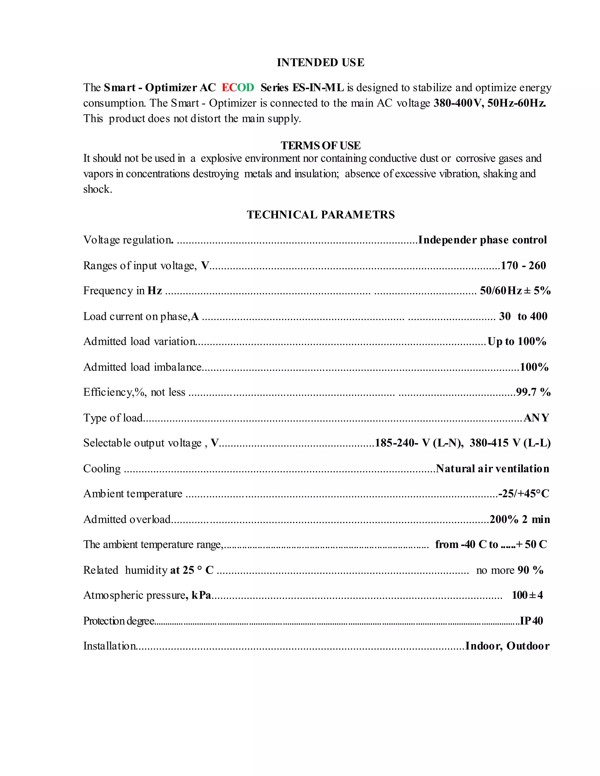 Smart - Optimizer ECOD | PDF
