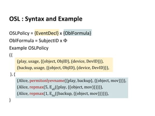 Specification of usage control requirement | PDF