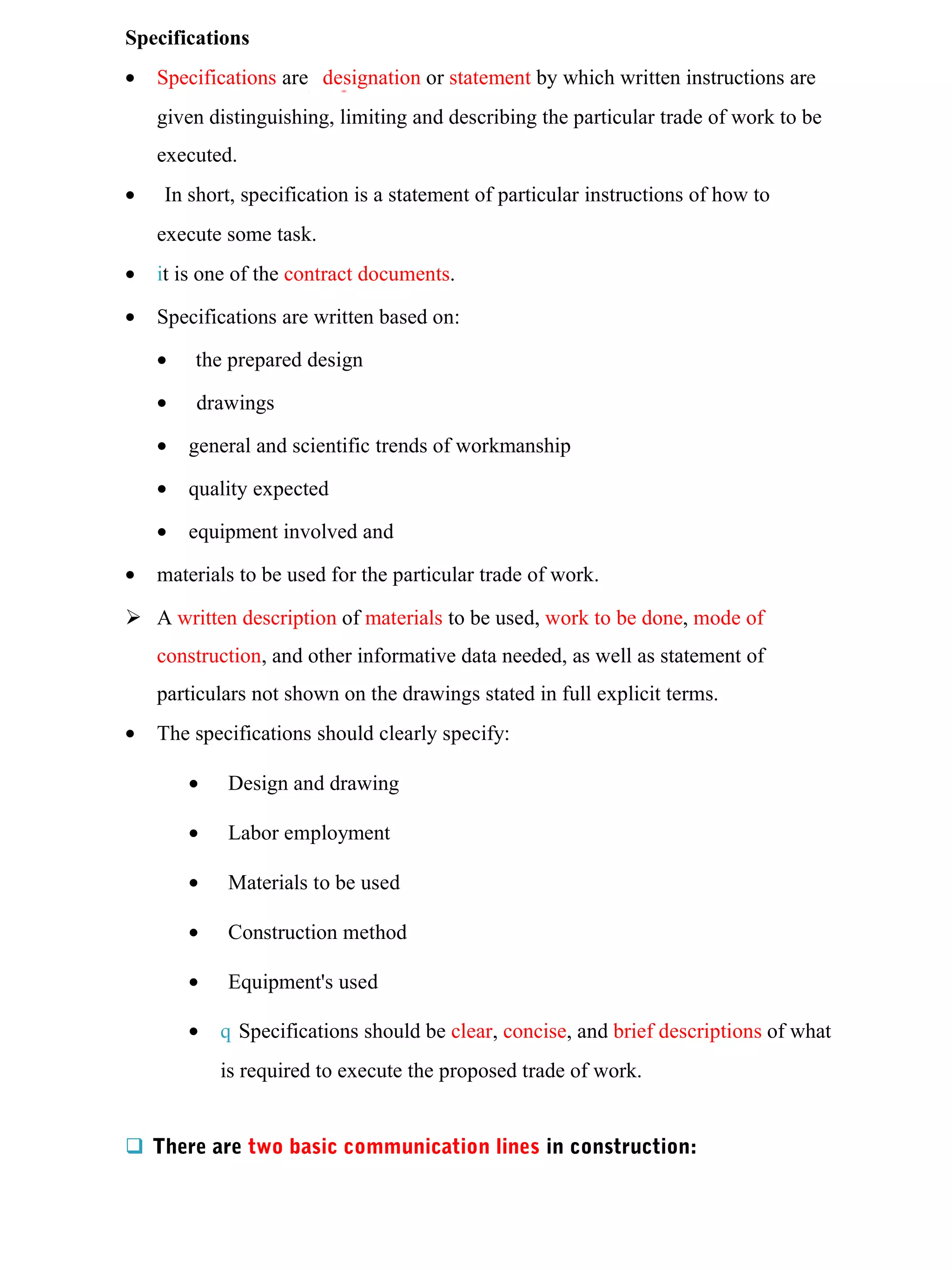 Specifications | DOC