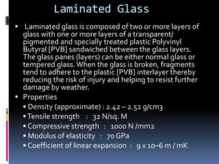 Specification of glass | PPTX