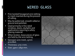 Specification of glass | PPTX