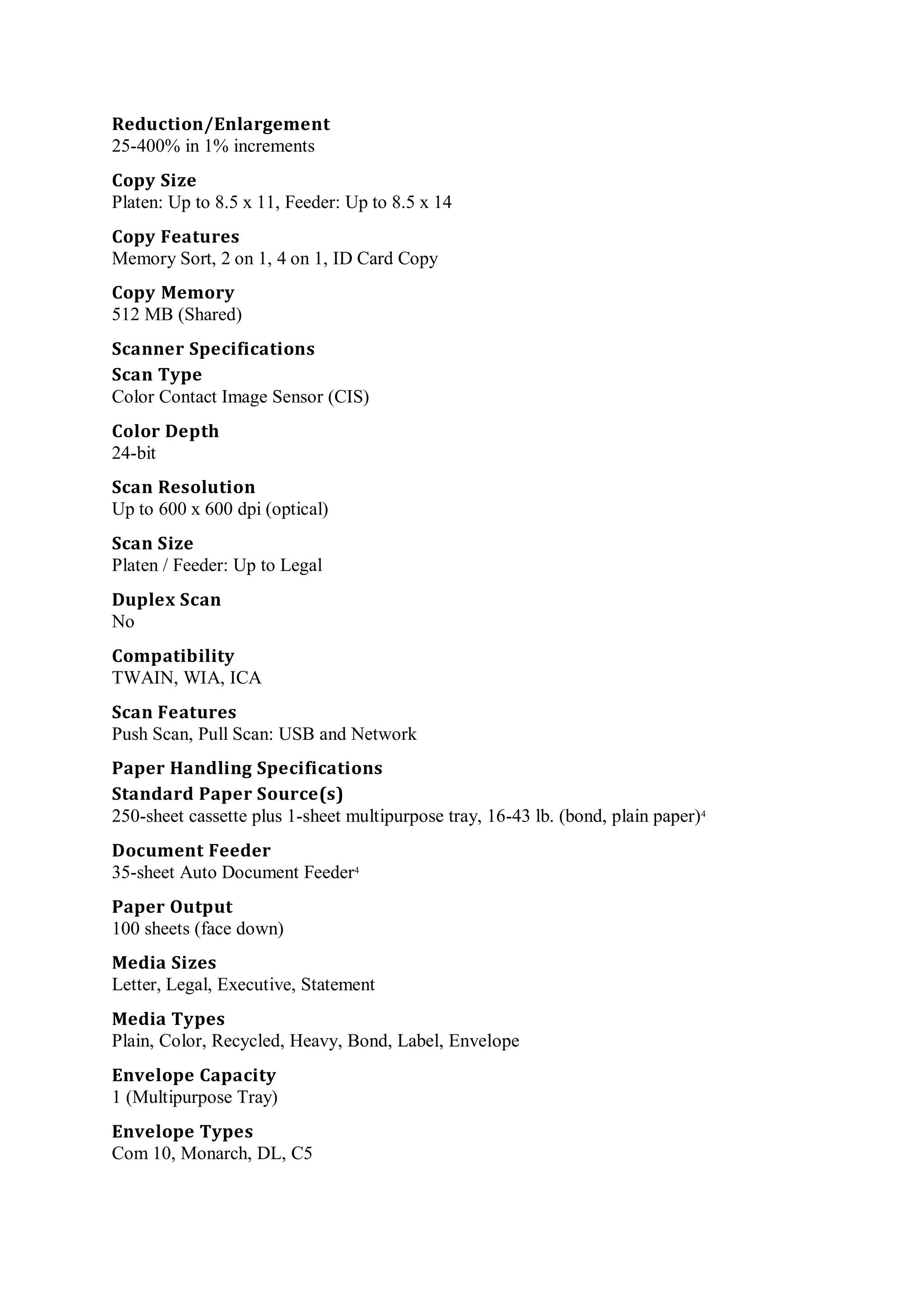 Specifications CANON Printer MF244DW.pdf