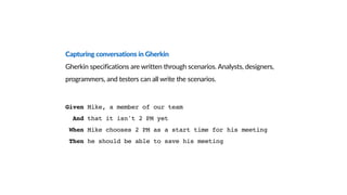 Specifications for the real world — Using Specification by Example and Gherkin | PDF ...
