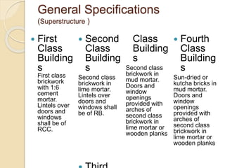 Specifications of buildings | PPTX