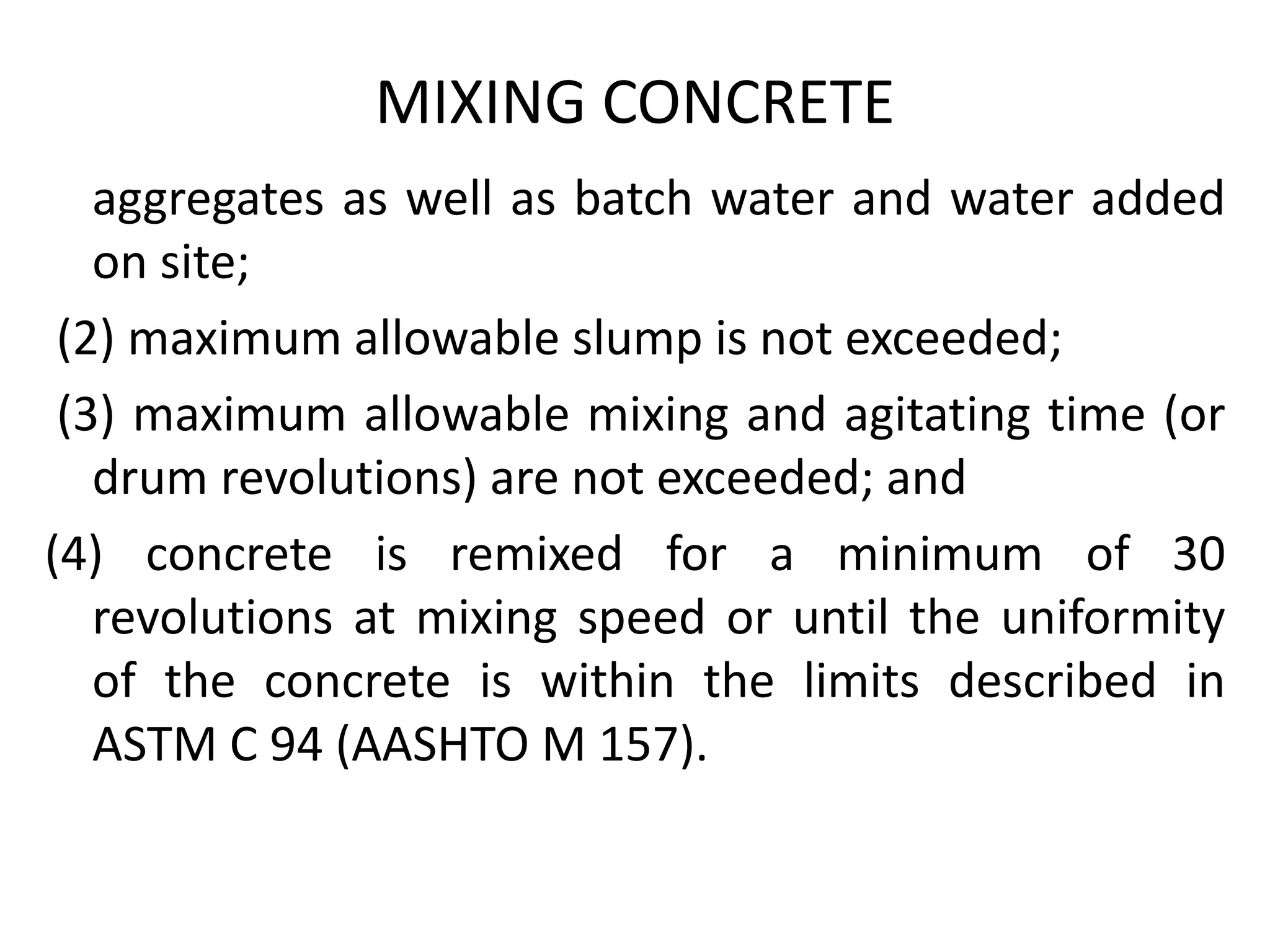 Specifications of concrete | PPTX