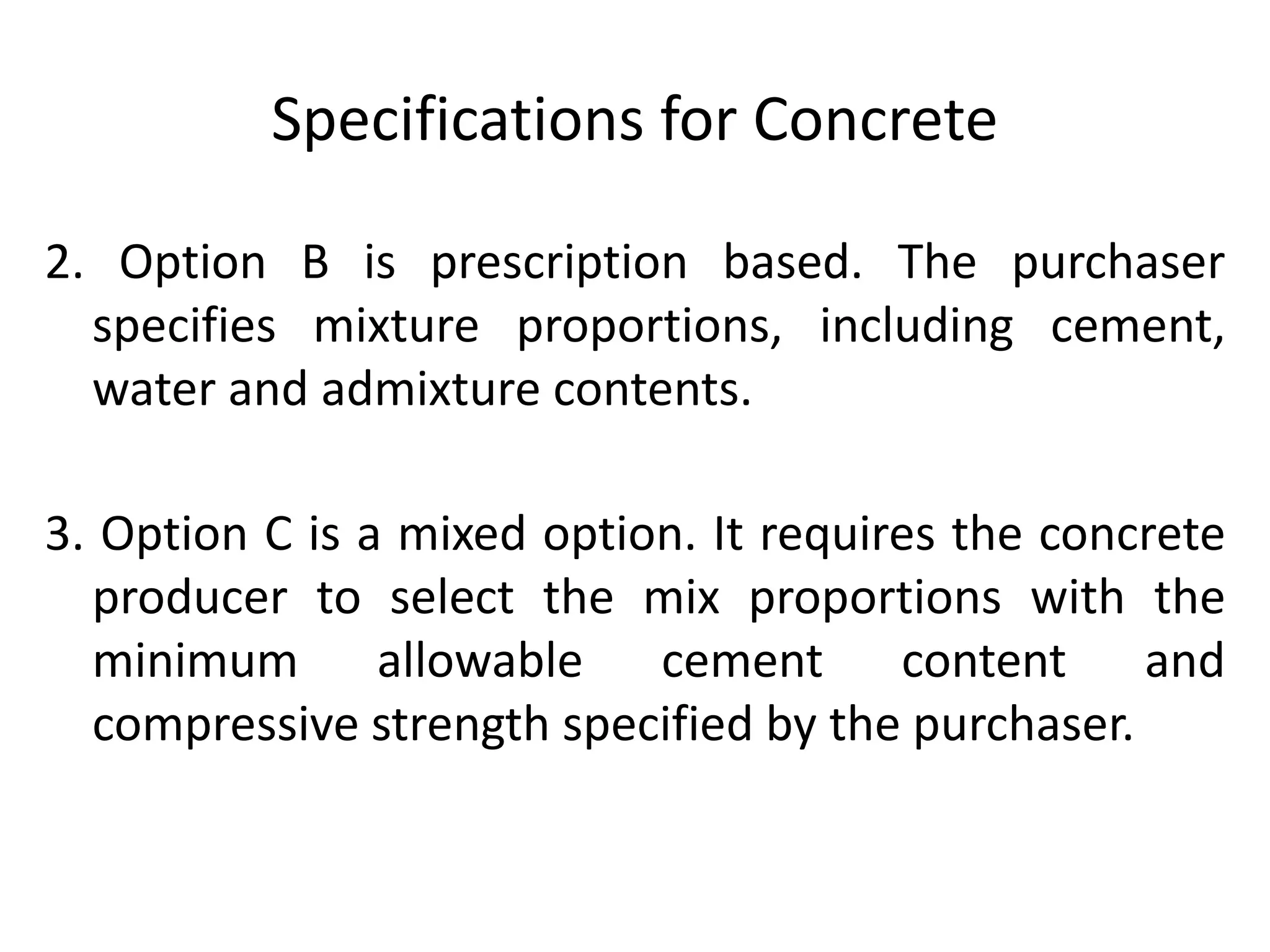Specifications of concrete | PPTX