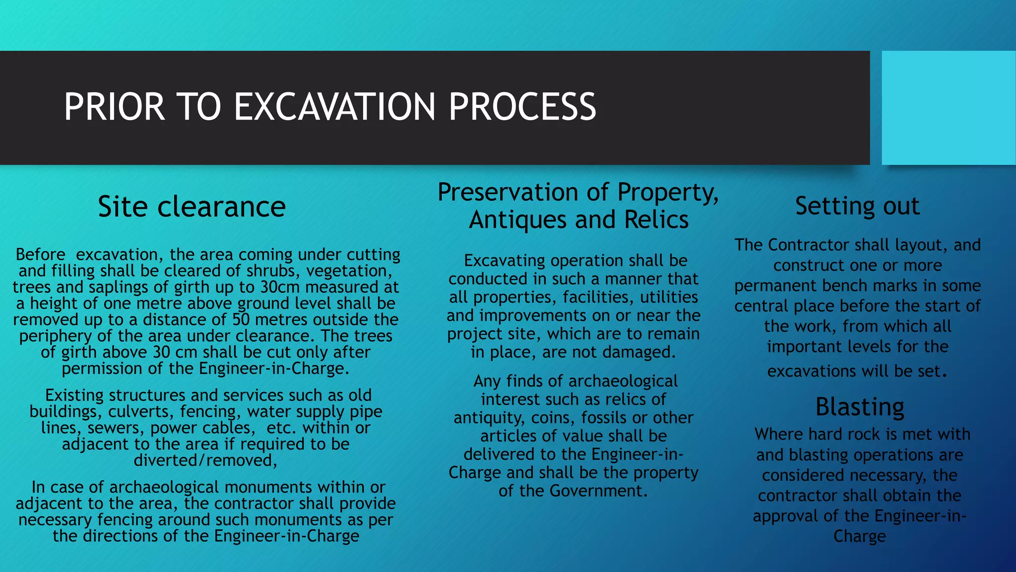 Specifications of excavation and foundation | PPTX