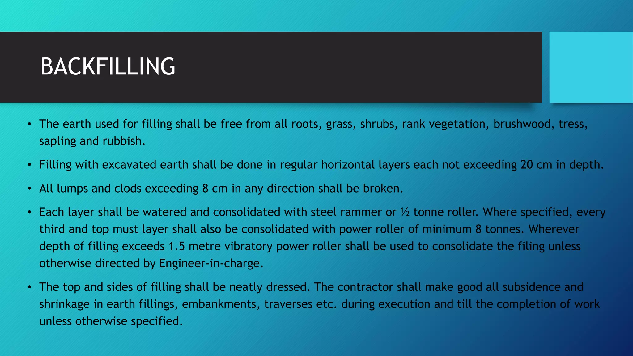 Specifications of excavation and foundation | PPTX