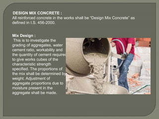 Specifications of rcc foundation | PPTX