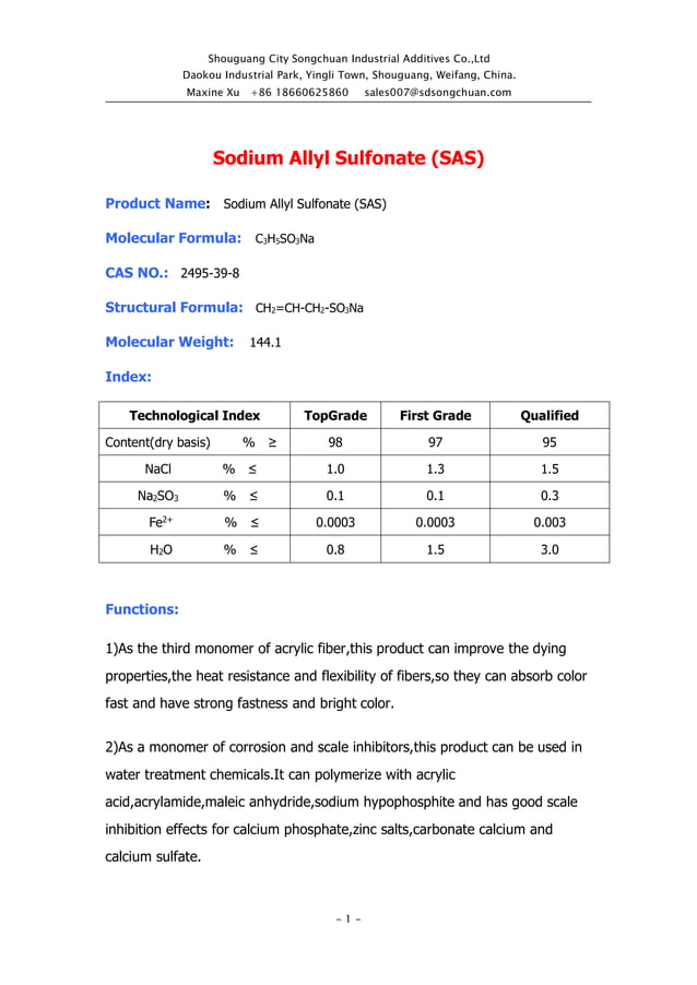 Specifications of sas | PDF