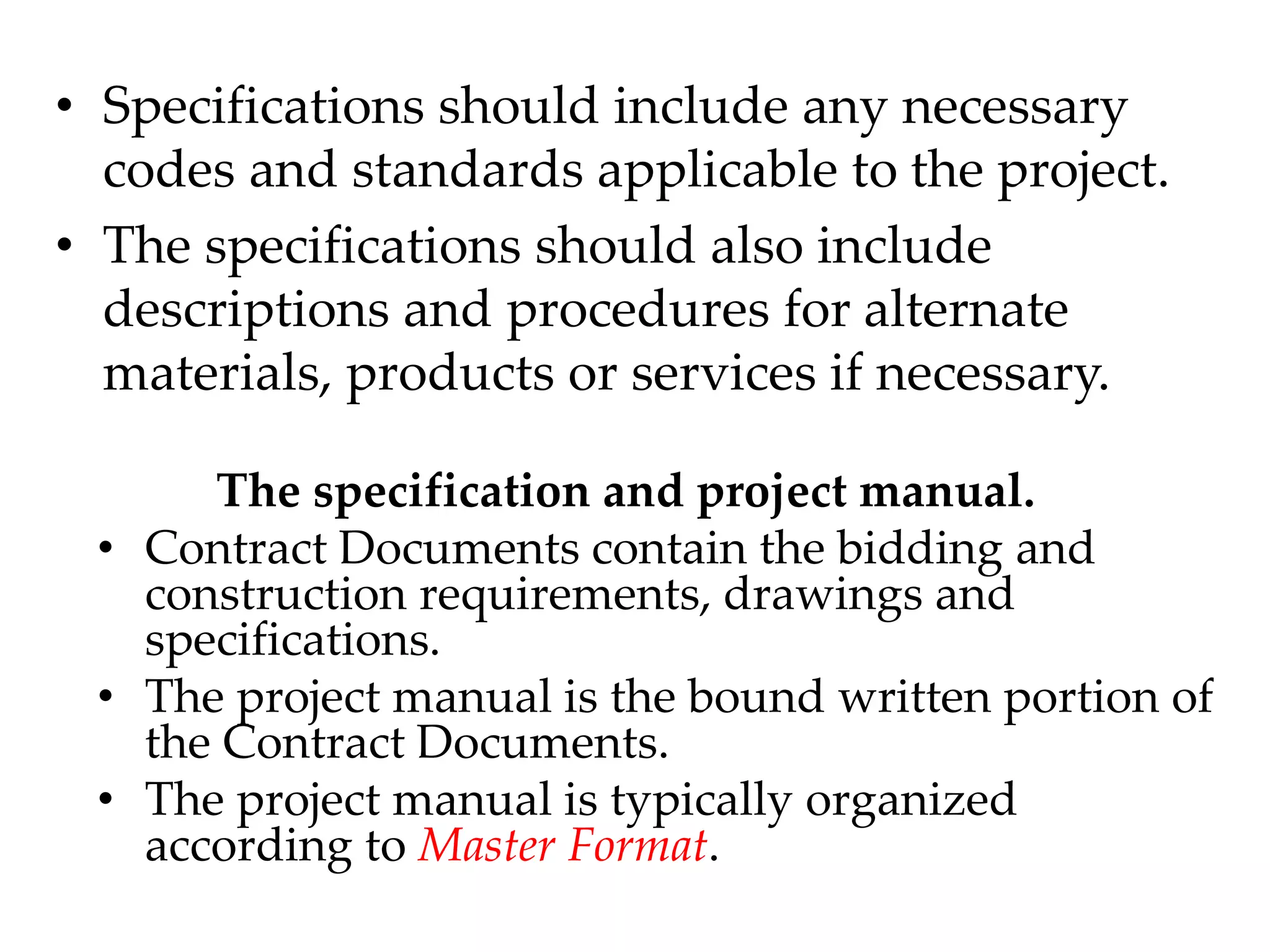 Specification writting civil construction | PPTX