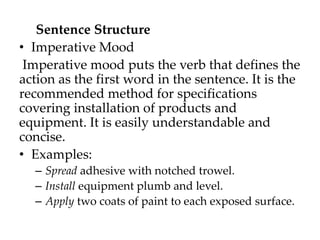 Specification writting civil construction | PPT