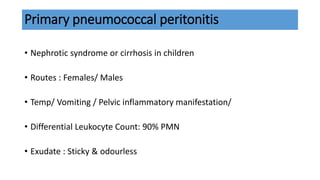 Specific causes of peritonitis | PPTX