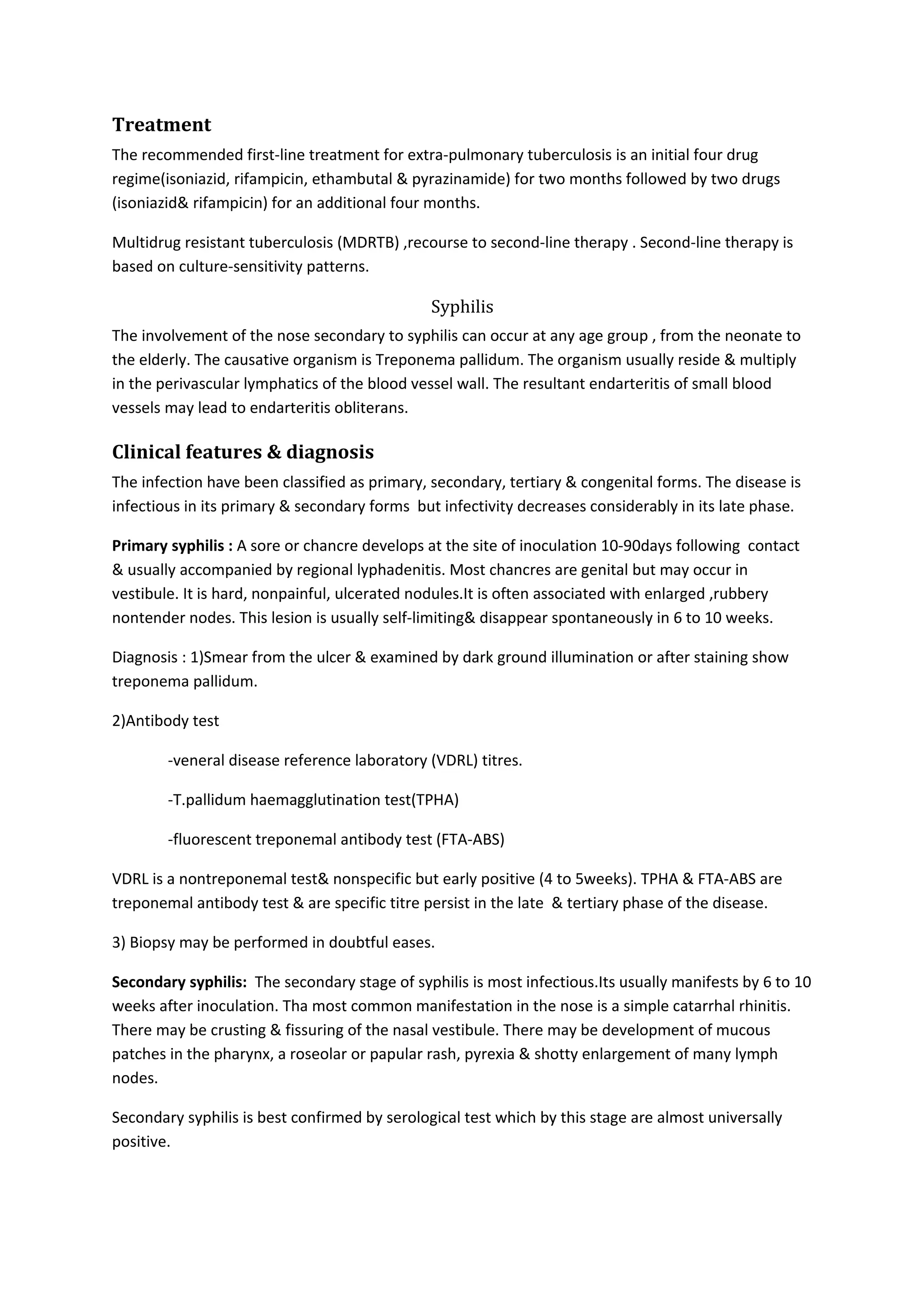Specific chronic infections | DOC