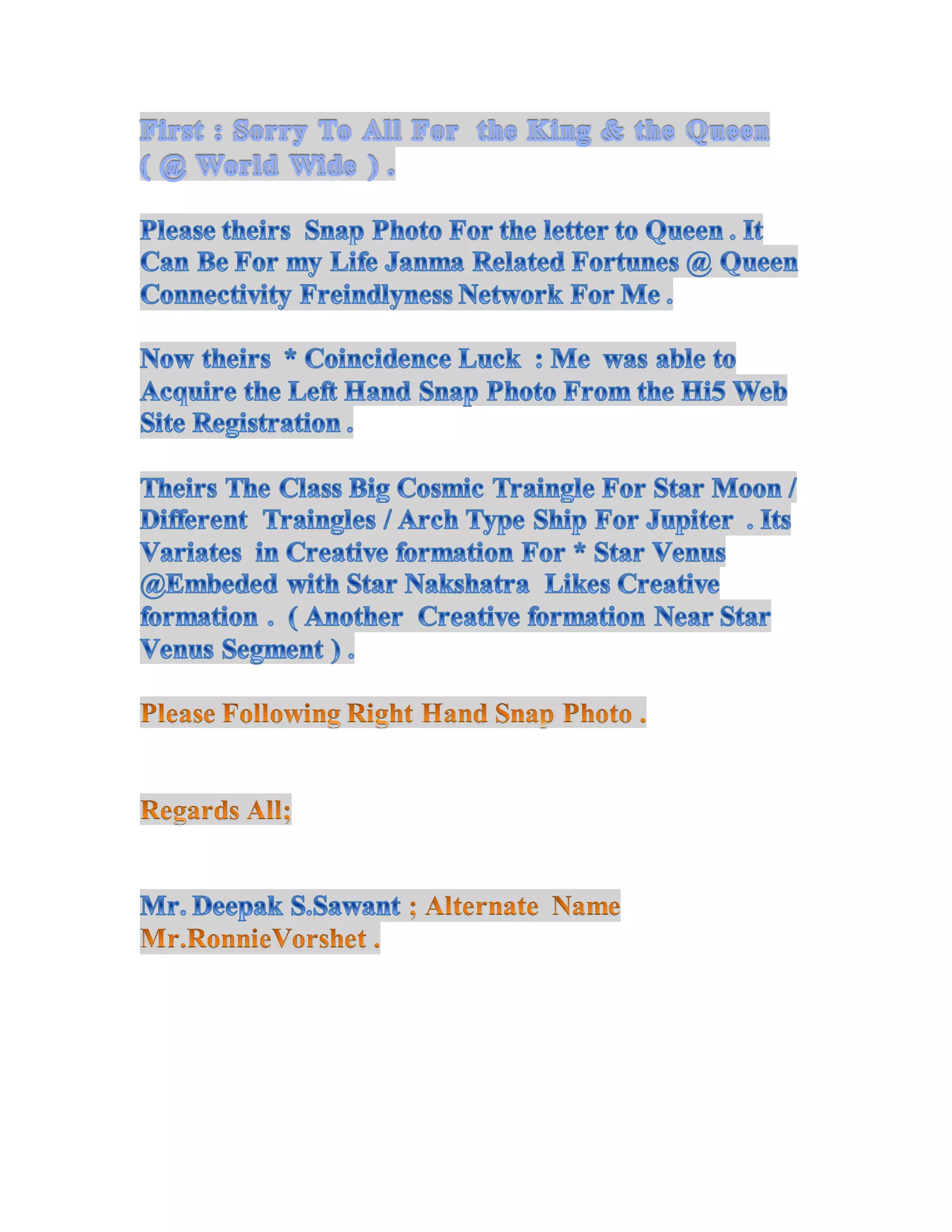 Specific class symbols in context to hands palmistry & astrology . | DOCX