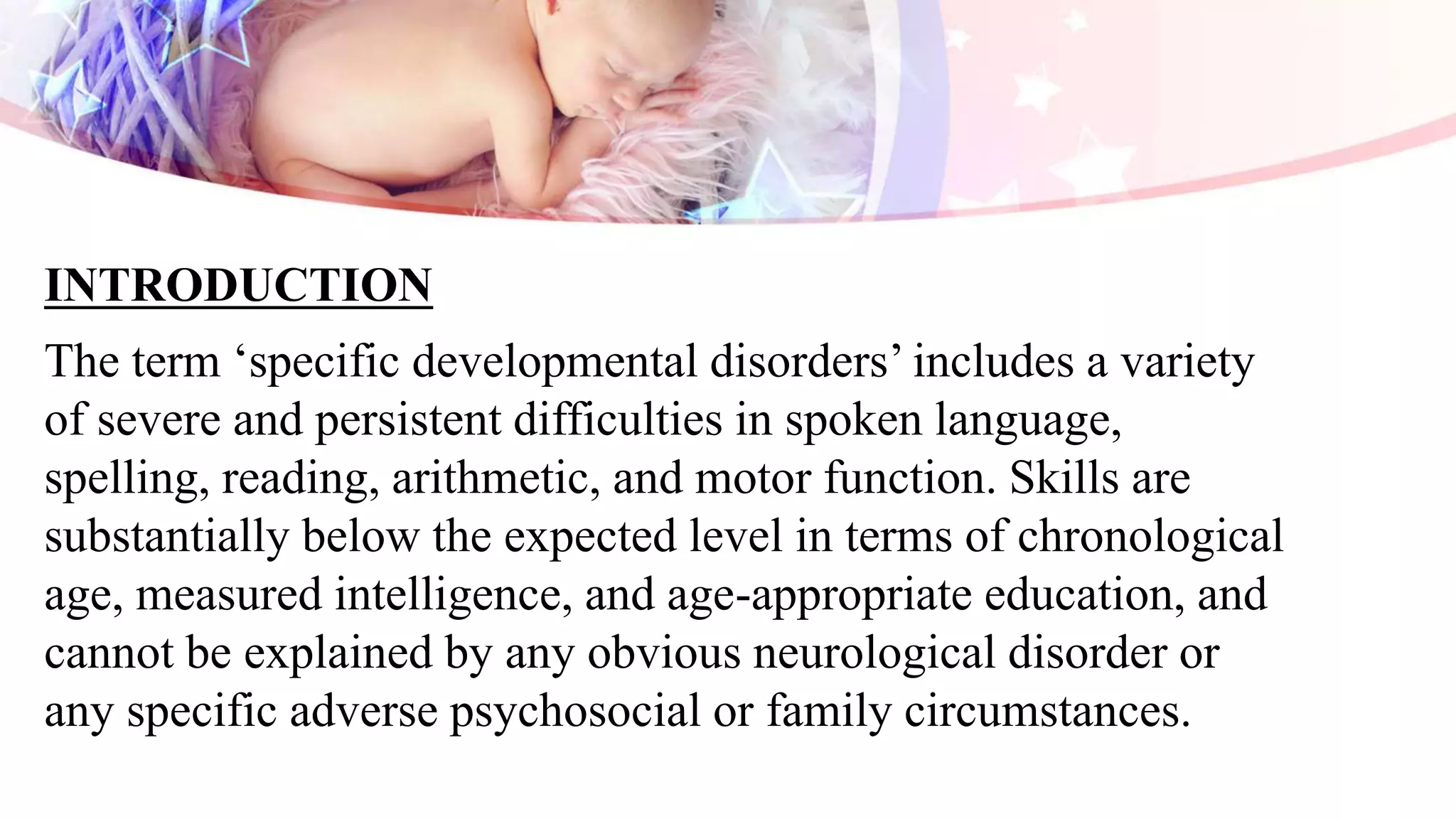 Specific developmental disorder | PPTX