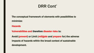 Specific disaster risk reduction actions | PPT